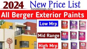 Berger Paints India Limited product range, price list, colour catalogue ...